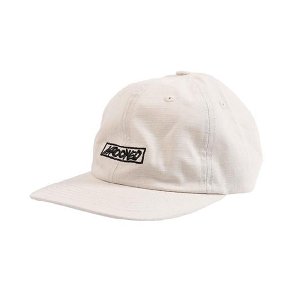 Krooked Skateboards Moonsmile Script Strapback Hat Natural Black